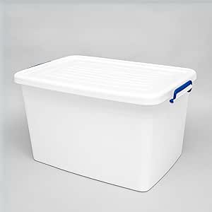 250L Extra Large Plastic Storage Box with Secure Lid & Side Locks ...
