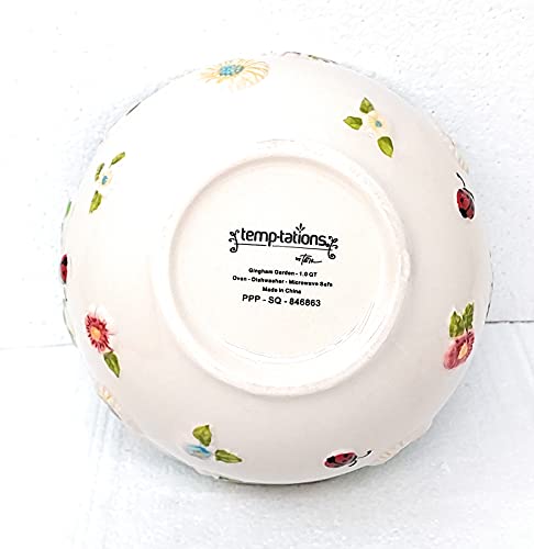 Temp-tations Ovenware Temp-tations Gingham Garden Various Pieces ...