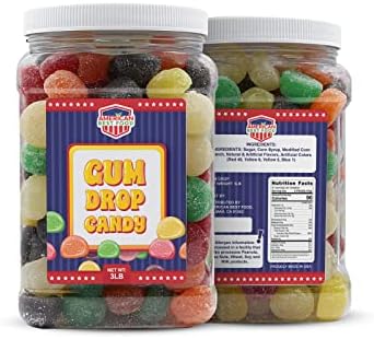 Amazon.com : American Best Food Gum Drop Candy In Jar (3 LB) : Grocery ...