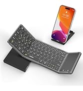 Seenda Foldable Bluetooth Keyboard with Touchpad, Folding Portable ...