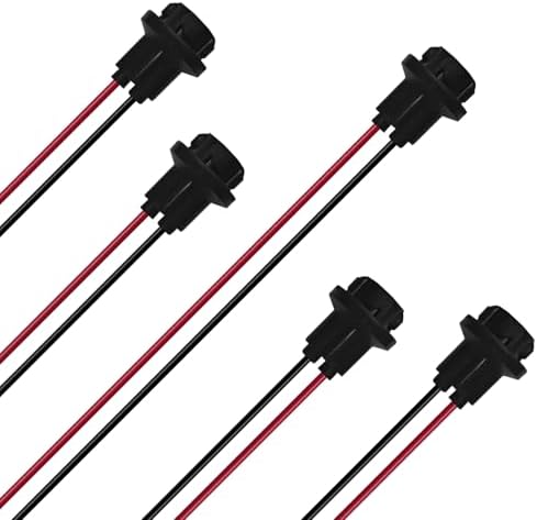 Amazon.com: QBOONPT 5 PCS 194 LED Bulb Socket with Extension Wiring ...