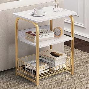 BLURISM Sofa Side Table Slim Side Table for Small Space, Farmhouse ...