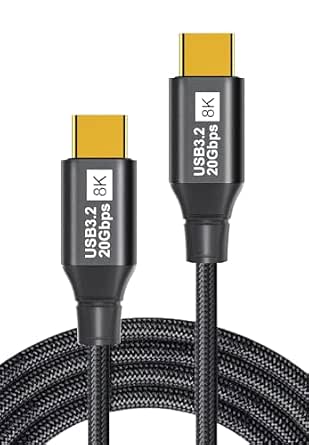 Amazon.com: USB C To USB C Monitor Cable, 3.3ft/1M 8K@60Hz Display ...