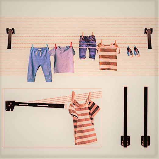 Foldable Wall Mount Cloth Drying Stand : Amazon.in: Home & Kitchen