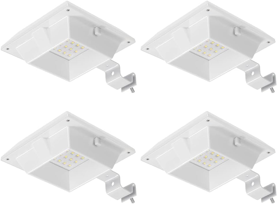Amazon.com: Solar Gutter Lights Motion Sensor Outdoor Security Light (2 ...
