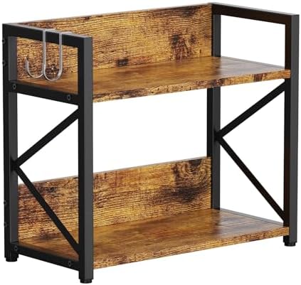 Amazon.com: SONGMICS Spice Rack, 2-Tier Counter Shelf, Desktop Storage ...