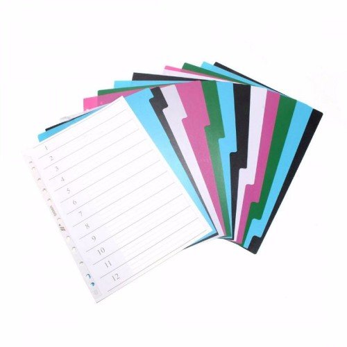 SPS Plastic File Dividers 1-12 nos - 50 sets : Amazon.in: Office Products