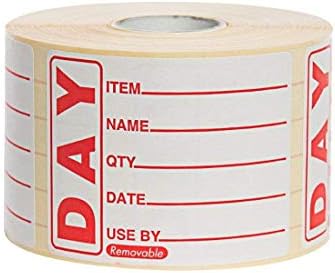 Prepped Product Labels - Roll of 500 (Used to identify discard dates ...