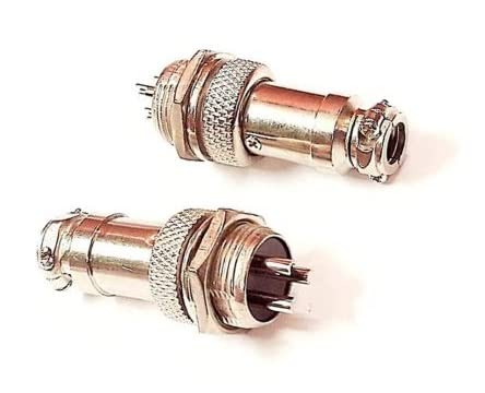 ESPtronics 2 Pcs 3 Pin Aviation Plug Metal Male Female Pin Connector ...
