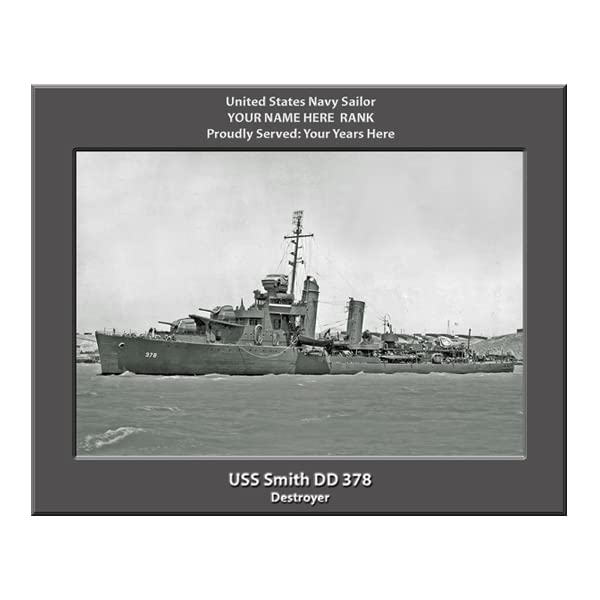 Amazon.com: USS Smith DD-378 Personalized United States Navy Ship ...