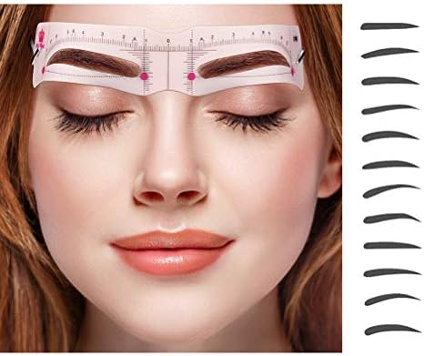 Amazon.com : 12PCS Eyebrow Shaping Tool Kits Eyebrow Stencils with ...