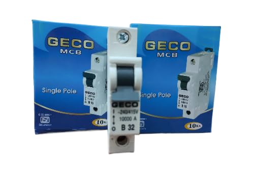 GECO MCB SINGLE POLE 32 AMP/ELECTRONICS SWTICH/grounding receptacle ...