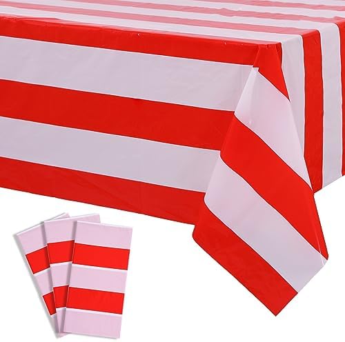 Amazon.com: Jecery 54 Inch x 100 ft Tablecloth Roll Red and White ...