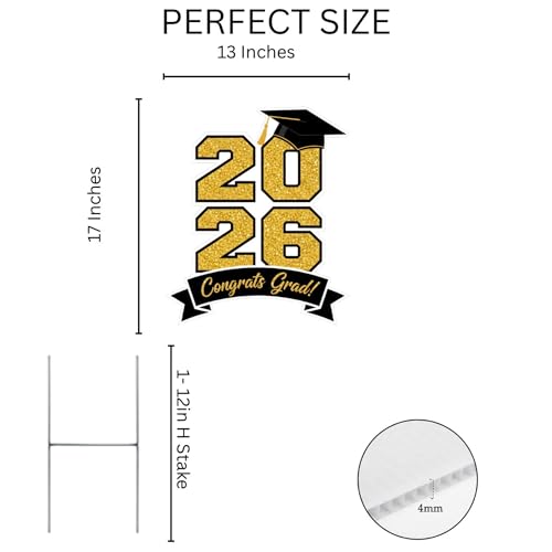 Congratulations Class of 2026 Graduation Yard Sign Home Decor Lawn ...
