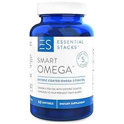 Amazon.com: Essential Stacks Smart Omega 3 - Burpless Fish Oil - 1400mg ...