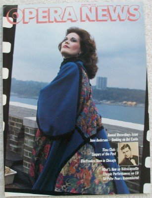 Opera News Magazine. August 1986. Single Issue Magazine. Volume 51, No ...