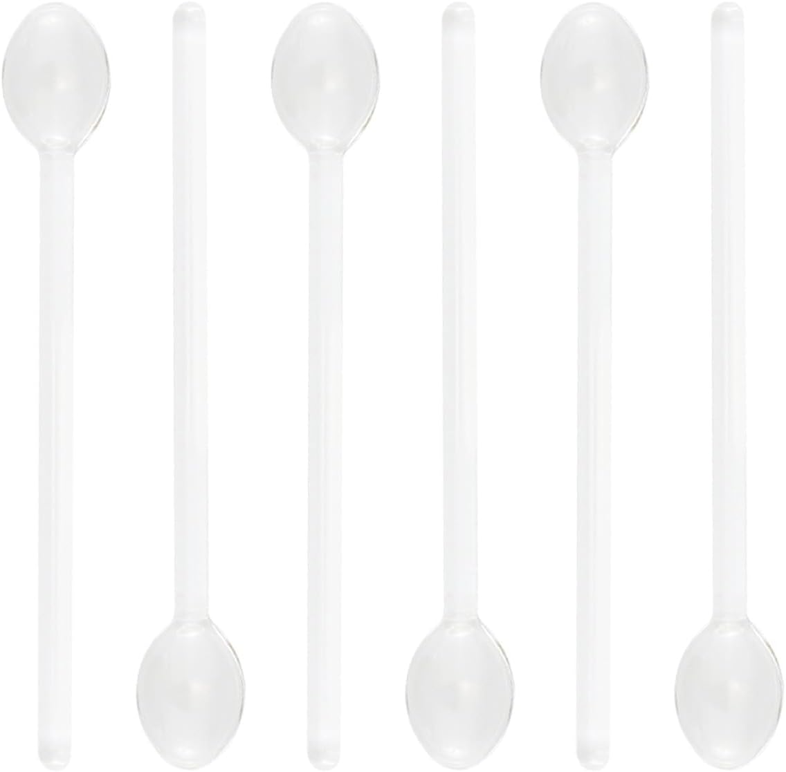 Amazon.com: DOITOOL 6Pcs Clear Glass Espresso Spoons Teaspoons, Glass ...