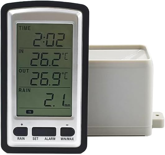 MISOL 1 Set of Wireless rain Meter rain Gauge w/Thermometer, Weather ...