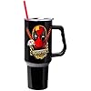 Amazon.com | Silver Buffalo Marvel Deadpool Stainless Steel Tumbler ...