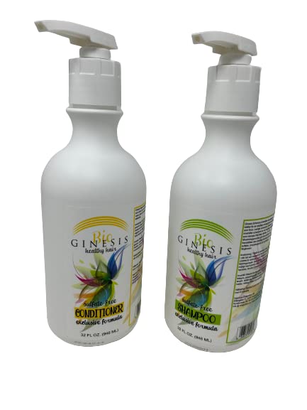 Amazon.com: Ginesis Bio Healthy Hair Natural Shampoo + Conditioner (32 ...