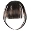 LOPHE Instant Fringe Hair Extensions, Light Brown Pre-Cut Curved Fringe ...