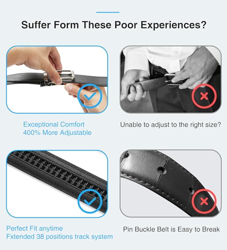 Snapklik.com : CHAOREN Click Belt For Men - Mens Leather Belt 1 3/8 For ...