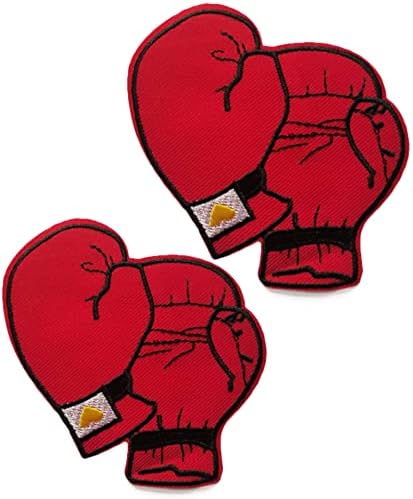 Amazon.com: Heiorpai 2Pcs Boxing Gloves Patch Embroidered Cool Iron On ...