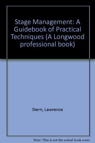 Stage Management (A Longwood professional book) by Lawrence Stern (1995 ...