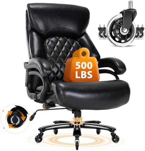 Amazon.com: Big and Tall Office Chair 500lbs, Ergonomic Oversize Mesh ...