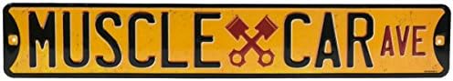 Amazon.com: Muscle Car Avenue Embossed Metal Street Sign - Vintage ...