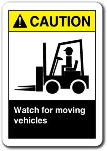 Amazon.com: Caution Sign - Watch for Moving Vehicles 7"X10" Plastic ...