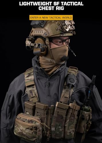 Peminkoo Lightweight Tactical Chest Rig MOLLE Military Hunting Vest ...