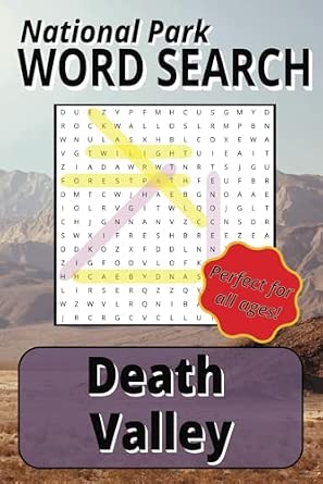 Death Valley National Park Word Search Puzzle Book: Word Searches with ...