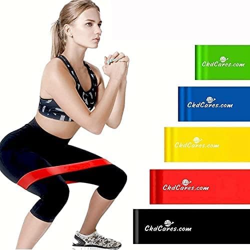 Resistance Bands for Exercise (Set of 5) - Non-Slip Elastic Loop ...
