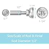 Amazon.com: KXLIFE 2 Pack Spring Tension Rod, 1/2-inch Decorative ...