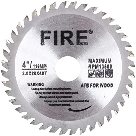 SCEPTRE FIRE 4” (110mm) Saw Blade – 40 Teeth Crosscut Wood Cutting ...