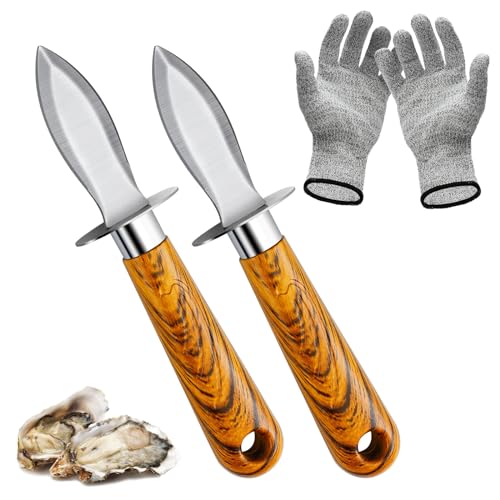 What are the different types of oyster shucking knives available?