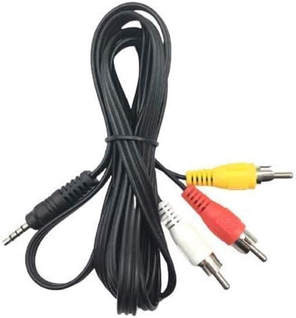 LIVILAS Stereo Male to 3 RCA Male Audio/Video/AV Cable for DVD, Video ...