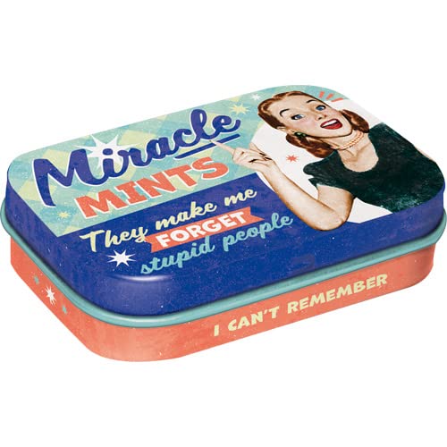 Nostalgic-Art Retro Pillendose, 4 x 6 x 1,6 cm, Miracle Mints ...