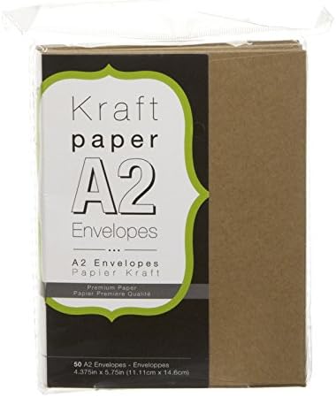 Amazon.com: Darice ENV45K Smooth A2, White, 50-Pack – 4.37” x 5.75 ...