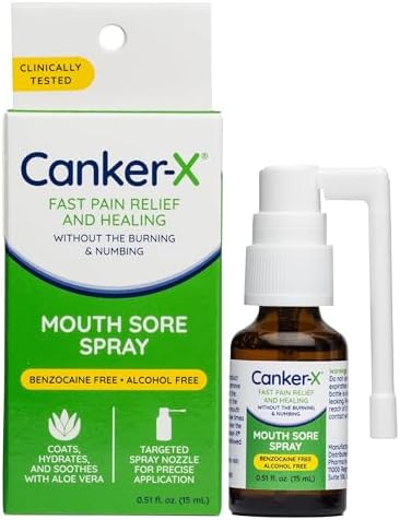 Amazon.com: Canker-X Mouth Sore Spray, Oral Pain Relief from Canker ...