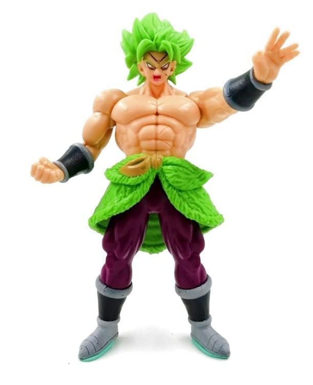 Buy RareGets 18 cm DBZ Broly Premium Action Figure, Iconic Green Battle ...
