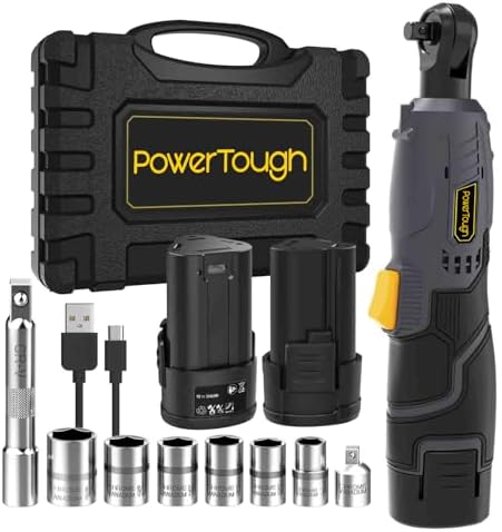 Cordless Electric Ratchet Wrench Set, AOBEN 3/8" 12V Power Ratchet Tool ...