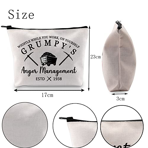 Grumpy Dwarfs Gift Seven Dwarfs Mining Zipper Pouch Makeup Bag for ...