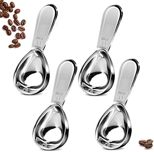 Amazon.com: Coffee Scoop 18/8 Stainless Steel Coffee Measuring Spoon 2 ...