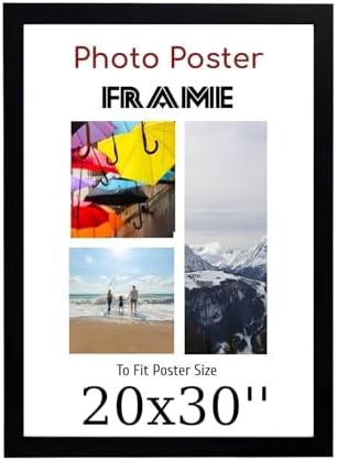 Black 20 x 30 Inch Poster Frames - Large MDF Wooden Frames 20x30 Inch ...