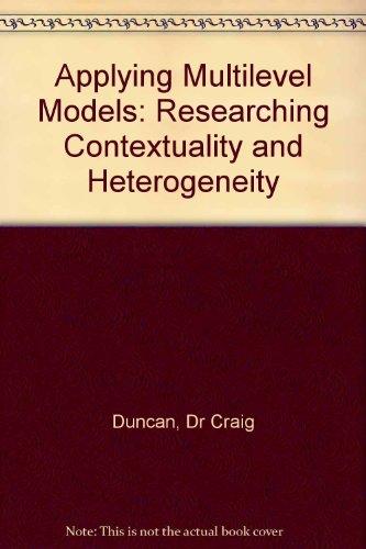 『Applying Multilevel Models: Researching Contextuality and - 読書メーター