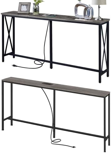 Amazon.com: SUPERJARE 70 Inch Console Table with Outlet and Sofa Table ...