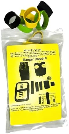 Amazon.com : Ranger Bands® 21 Count Safety Mixed color Made from EPDM Rubber for Survival ...