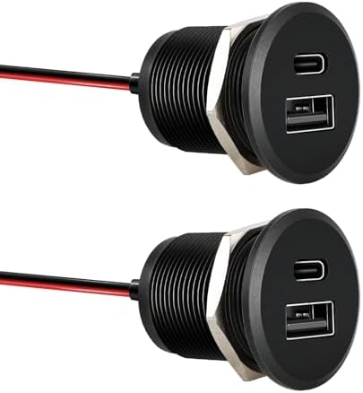 Acegoo RV USB Outlet All-Aluminum Type A + Type C Ports 12V/24V USB ...